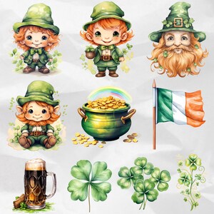 Watercolor Leprechaun PNG Clipart Printable Leprechaun DIY Leprechaun ...