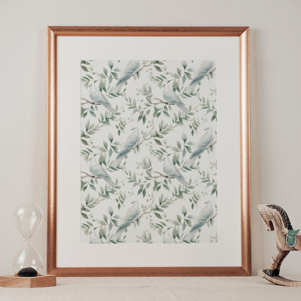 Watercolor Eucalyptus Digital Paper Eucalyptus Sage Green Greenery ...