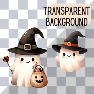 Cute Ghost Halloween PNG Bundle Cute Boho Ghost Clipart Spooky ...