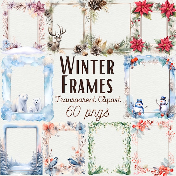 Winter Border Clipart Free Free Vectors | Snow Frame 1