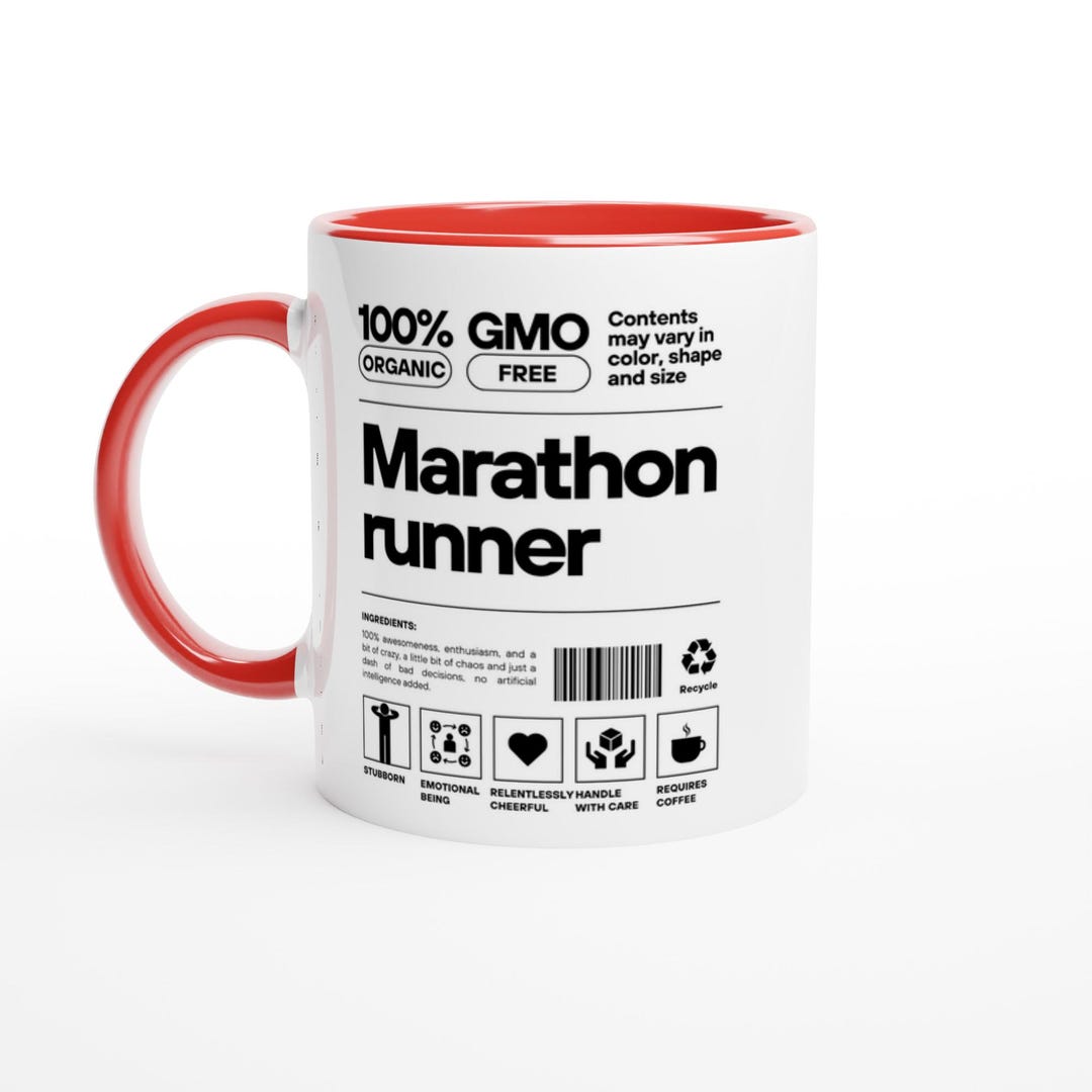 Marathon Runner Coffee Mug - Motivational Gift for Runners - 11oz ...