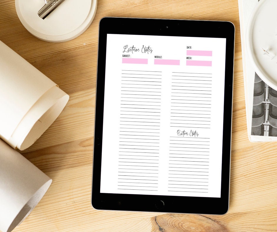 Student Notes Template - Etsy