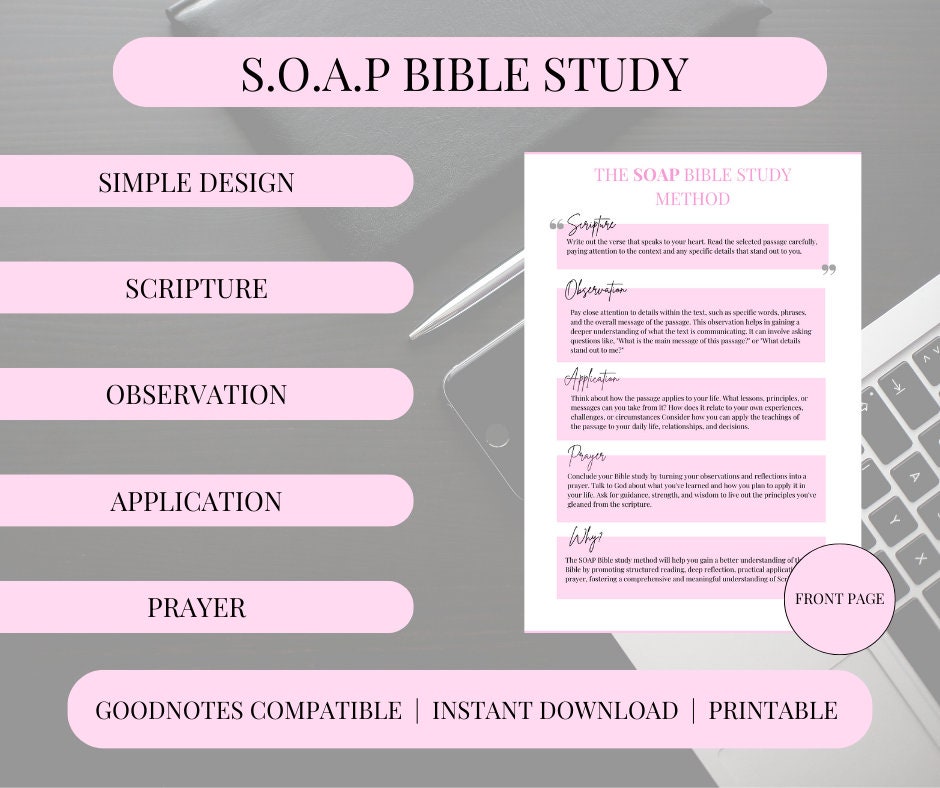 SOAP Bible Study Printable Template - Etsy