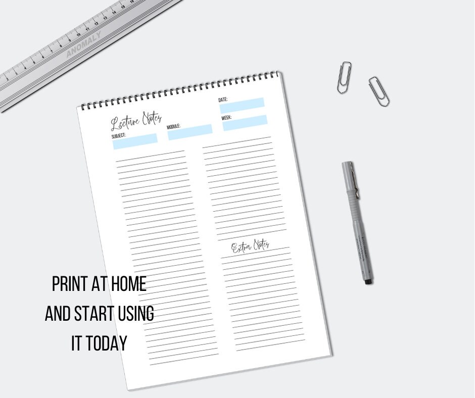 Student Notes Template - Etsy