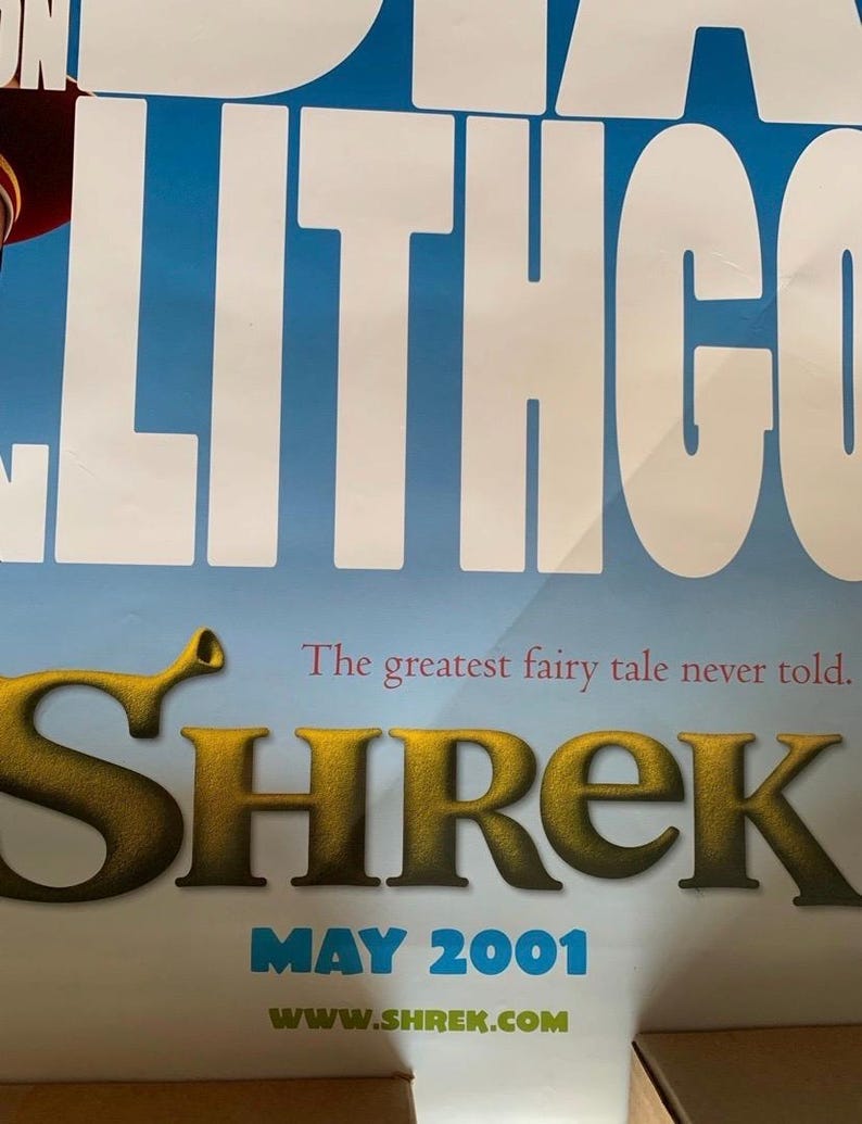2001 SHREK Movie Poster - Etsy