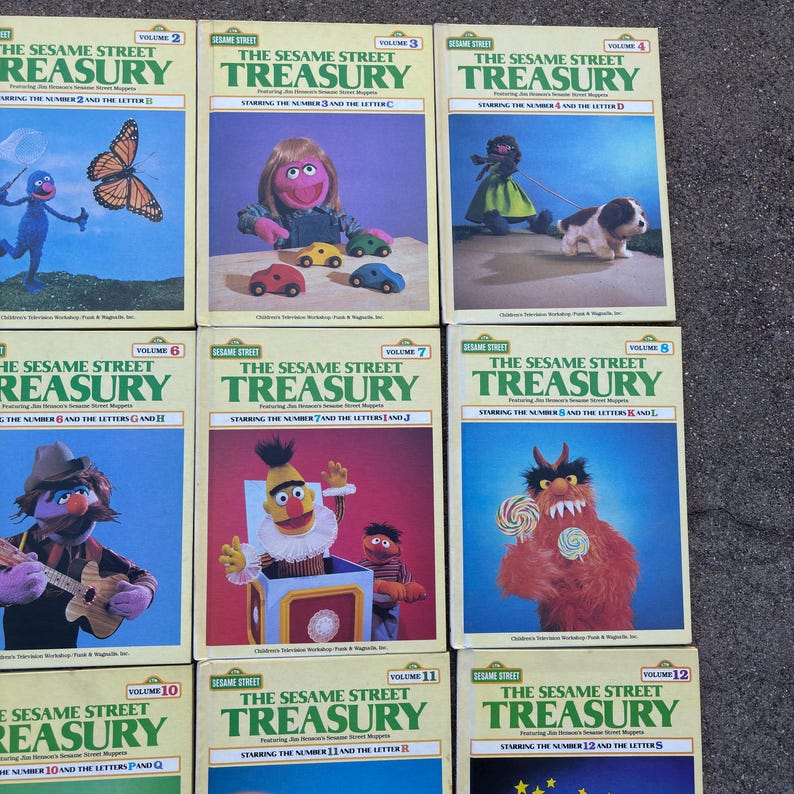 1970s–1980s Sesame Street Treasury – Complete 15-volume Book Collection ...