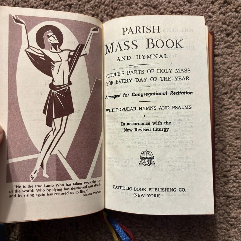 1965 Parish Mass Book and Hymnal – Saint Joseph Edition – Catholic ...