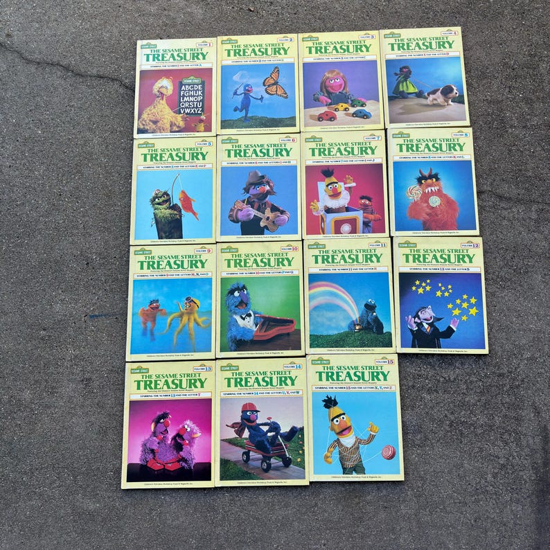 1970s–1980s Sesame Street Treasury – Complete 15-volume Book Collection ...