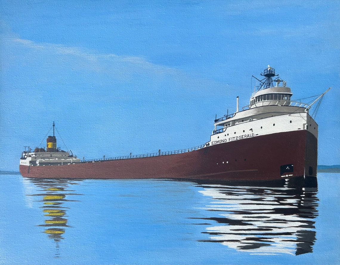 SS Edmund Fitzgerald Acrylic on Canvas Art Print - Etsy