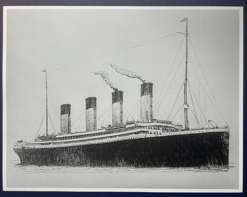RMS Olympic White Star Line Art Print - Etsy