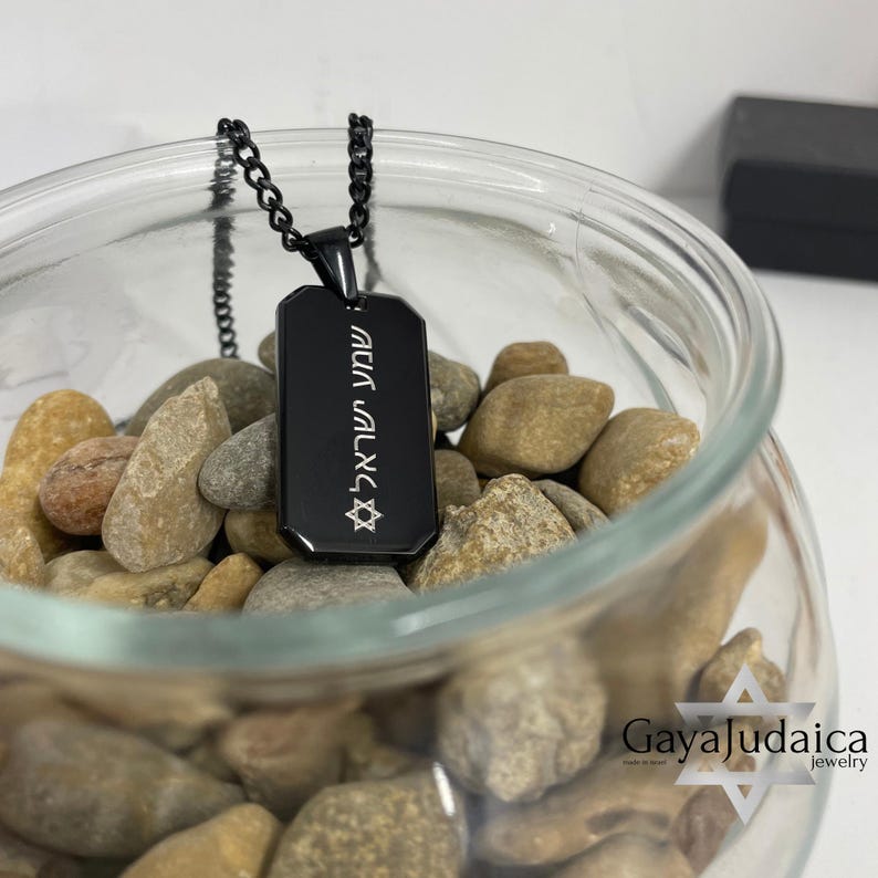 Personalized Black Onyx Dog Tag Necklace - Custom Engraved Stainless ...