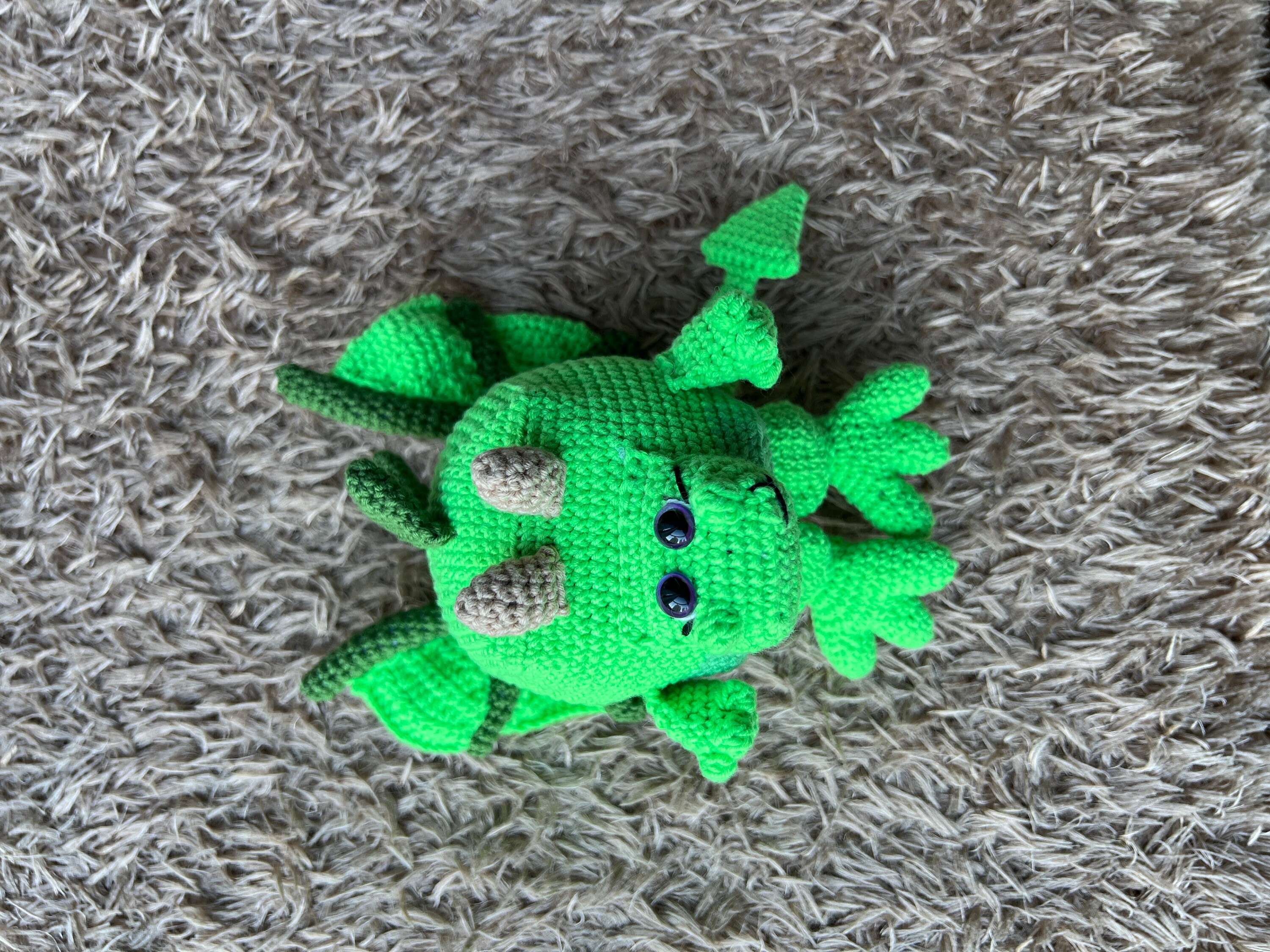 CROCHET PATTERN: Cute Cubical Dragon Dakota-english- Stuffed Amigurumi ...