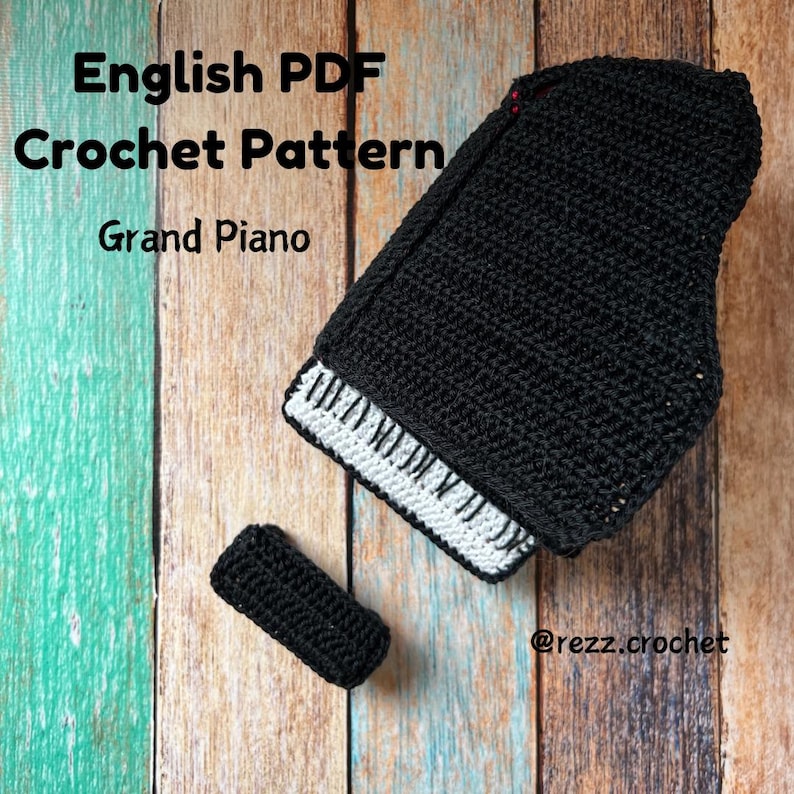 CROCHET PDF PATTERN: Grand Piano Box- Big Gallery Piano Can Be Used as ...