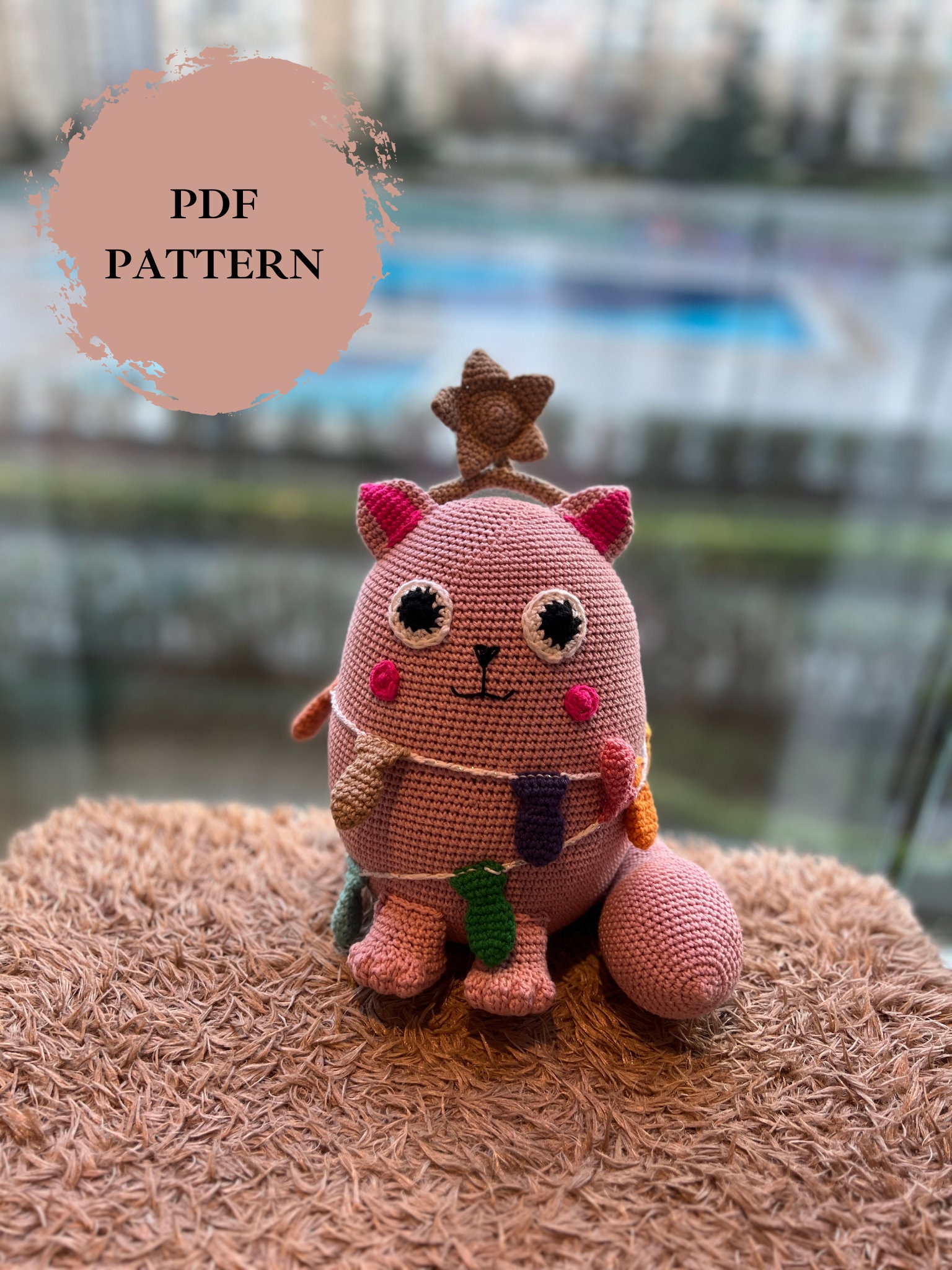 Crochet Pattern: KIKI the CAT, Huge Huggable Amigurumi PDF File by ...