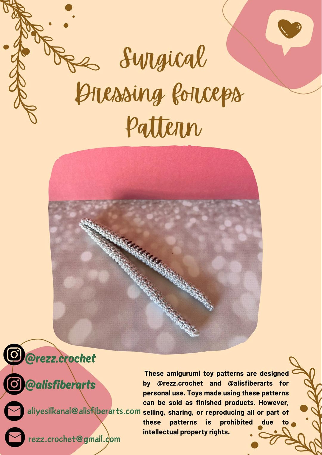 Crochet Surgical Forceps Pattern: Amigurumi Pretend Toy (PDF) - Etsy