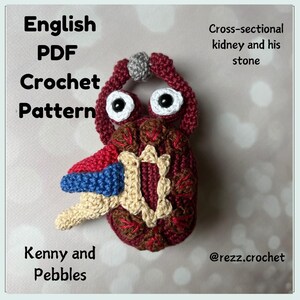 Crochet Kidney & Stone Amigurumi Pattern: Anatomy Toy (PDF Pattern) - Etsy