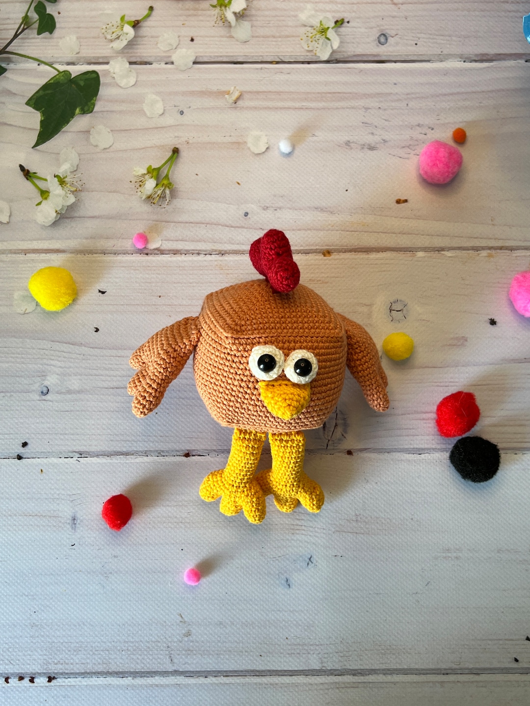 Cute Cubical Chicken Cora- Crochet Toy English PDF Pattern- Stuffed ...