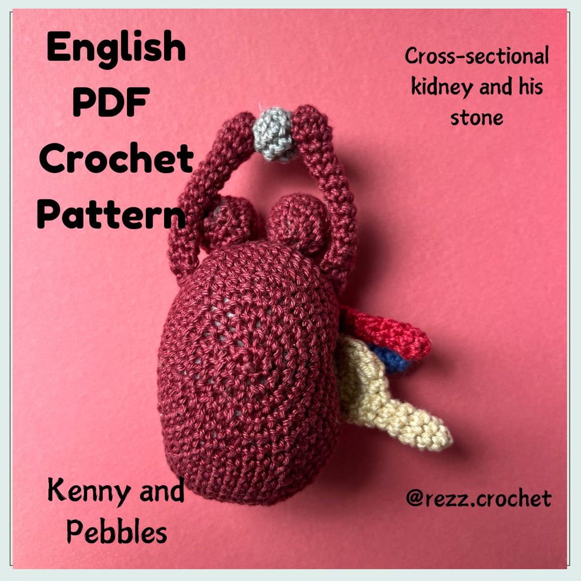 Crochet Kidney & Stone Amigurumi Pattern: Anatomy Toy (PDF Pattern) - Etsy