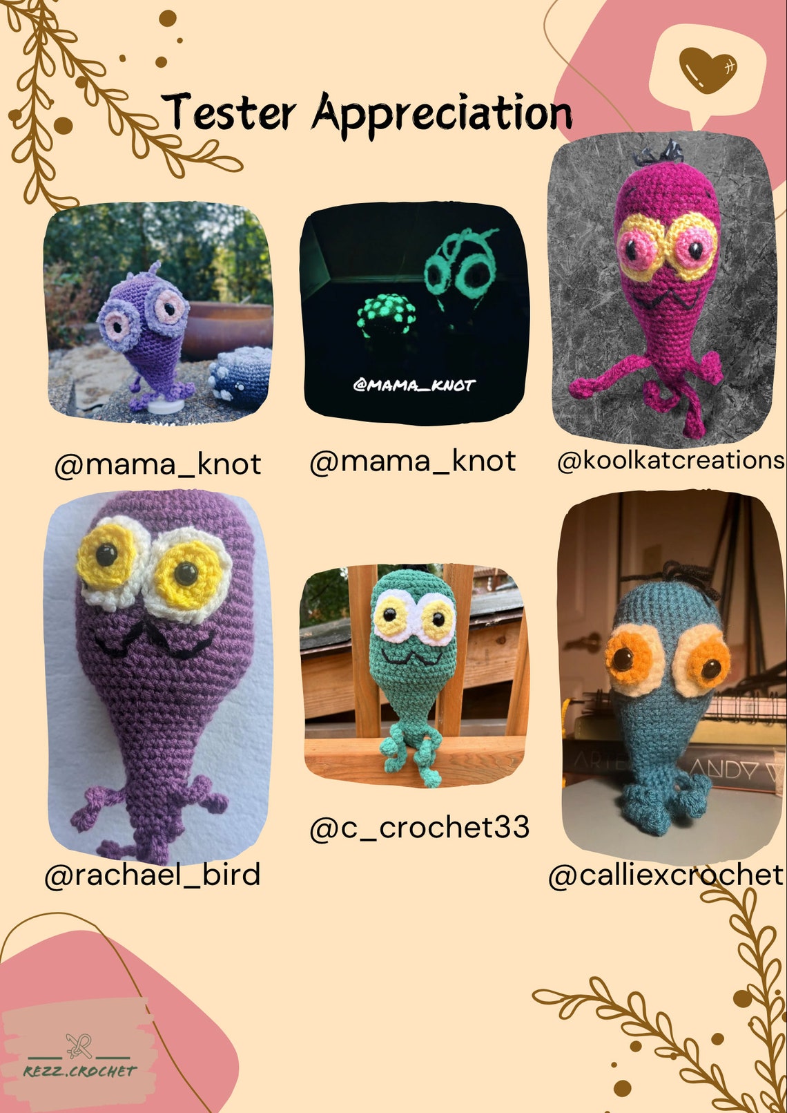 CROCHET PDF PATTERN: Giardia Lamblia Amigurumi Crochet Microbe Toy by ...