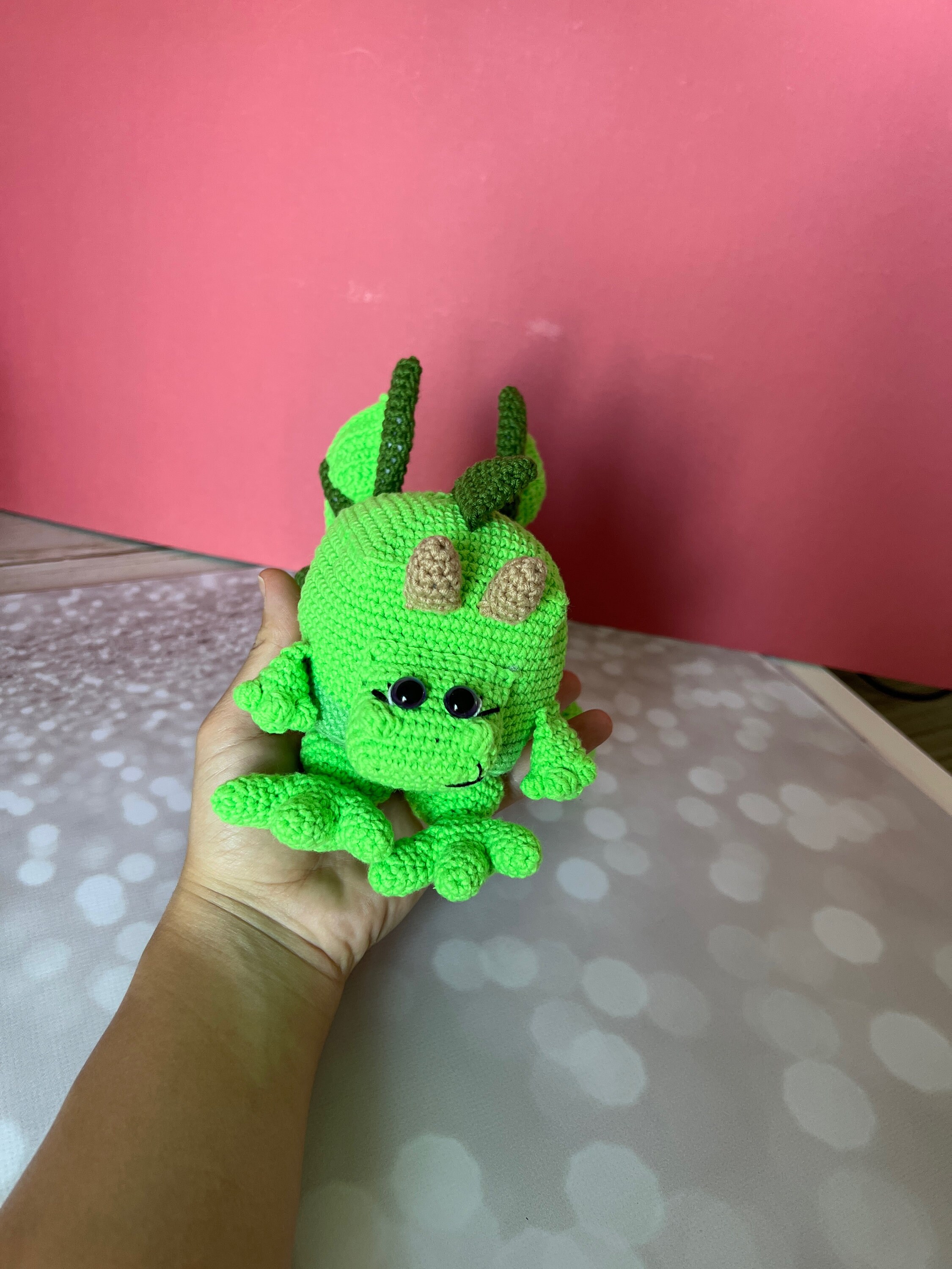 CROCHET PATTERN: Cute Cubical Dragon Dakota-english- Stuffed Amigurumi ...