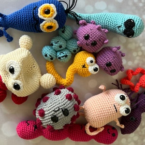 CROCHET Pdf PATTERN BUNDLE: Amigurumi Crochet Microbes by Rezz.crochet ...
