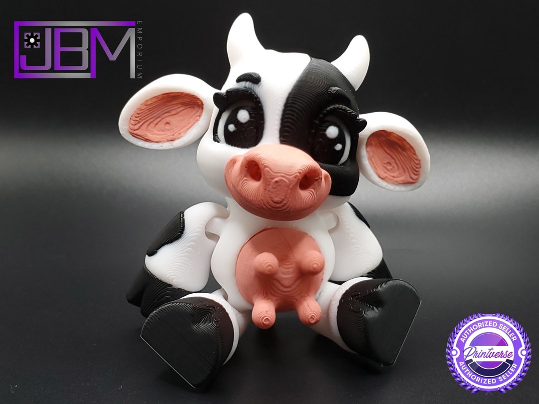 Mini Cow Flexy 3D Printed Fidget Toy - Etsy