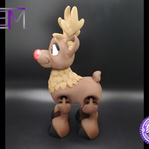 Reindeer 3D Printed Flexi Fidget Toy - Etsy