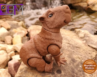 3D Printed Articulated Capybara - Etsy