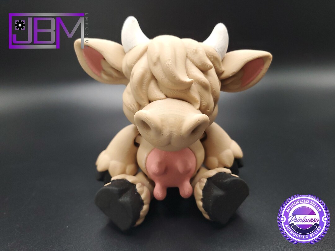 Mini Highland Cow Flexy 3D Printed Fidget Toy or Keychain - Etsy
