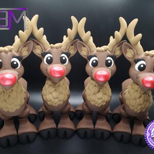 Reindeer 3D Printed Flexi Fidget Toy - Etsy