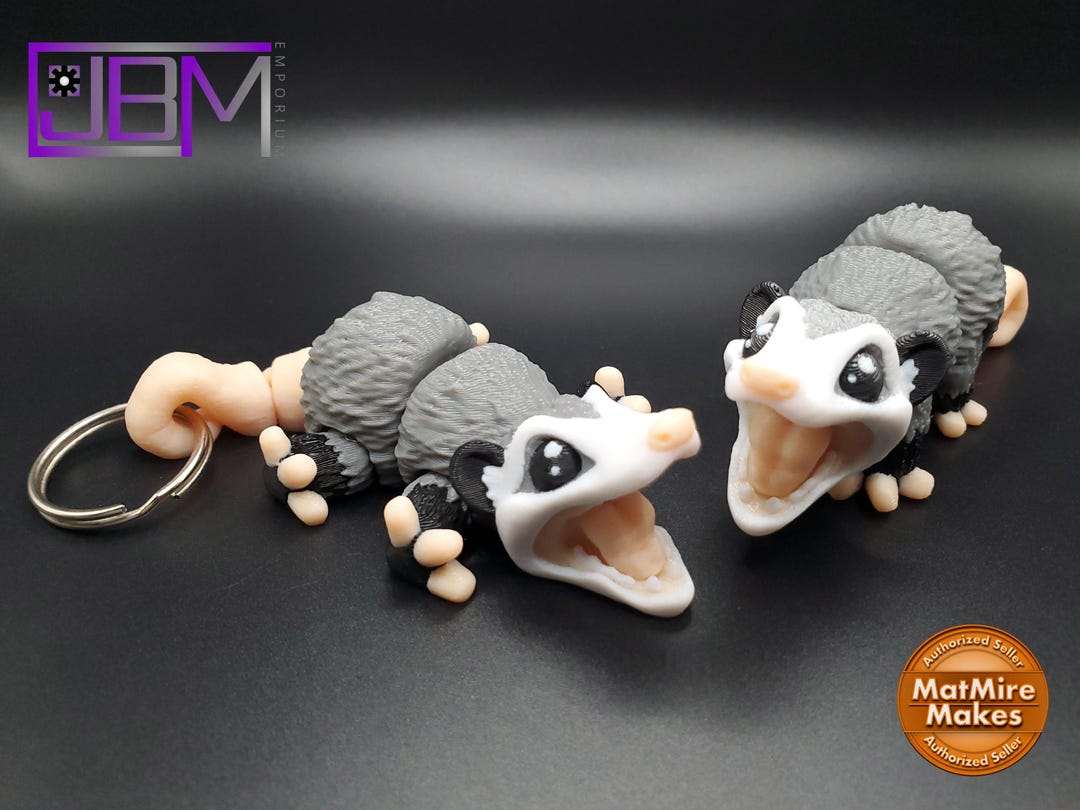 Mini Opossum 3D Printed Articulated Fidget Toy or Keychain - Etsy