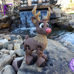 Reindeer 3D Printed Flexi Fidget Toy - Etsy