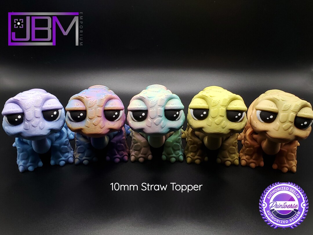 3D Printed Flexi Turtle Straw Topper: Fidget Toy (fits 10mm Straws) - Etsy