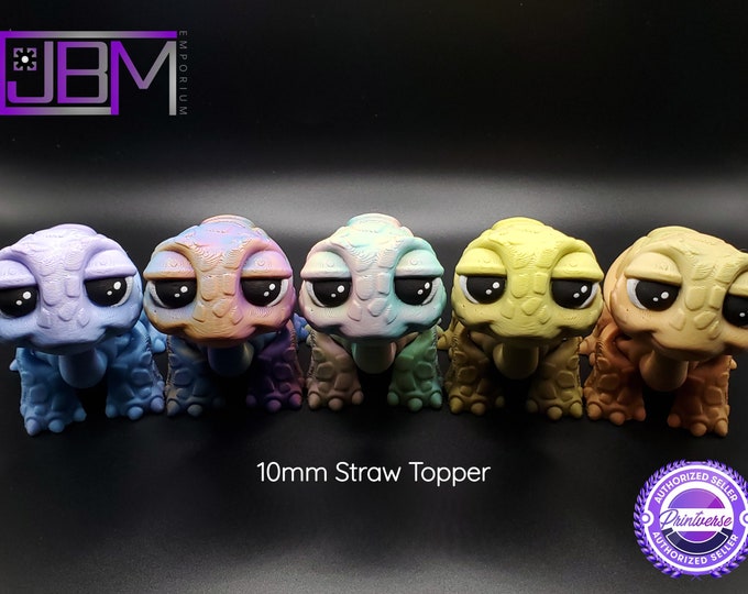 3D Printed Flexi Turtle Straw Topper: Fidget Toy (fits 10mm Straws) - Etsy