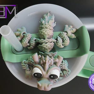 Mini Dragon Straw Topper: 3D Printed Fidget Toy for 10mm Straws - Etsy