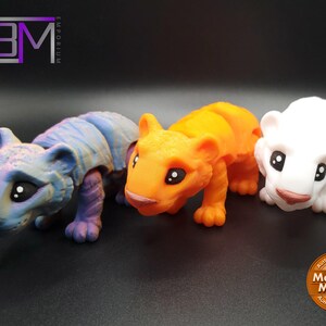 Mini Tiger Single-color 3D Printed Articulated Fidget Toy - Etsy