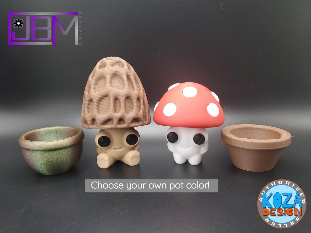 Morel or Fly Agaric Mushroom 3D Printed Toy - Etsy