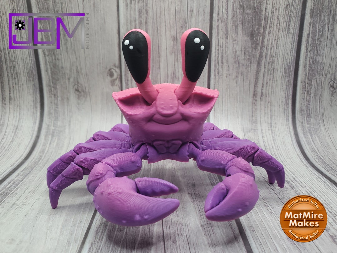 Ghost Crab 3D Printed Articulated Fidget Toy - Etsy