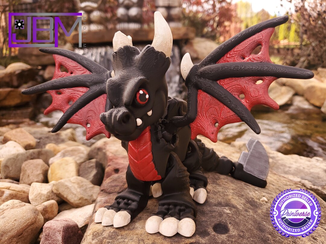 Reaper Dragon 3D Printed Flexi Fidget Toy - Etsy