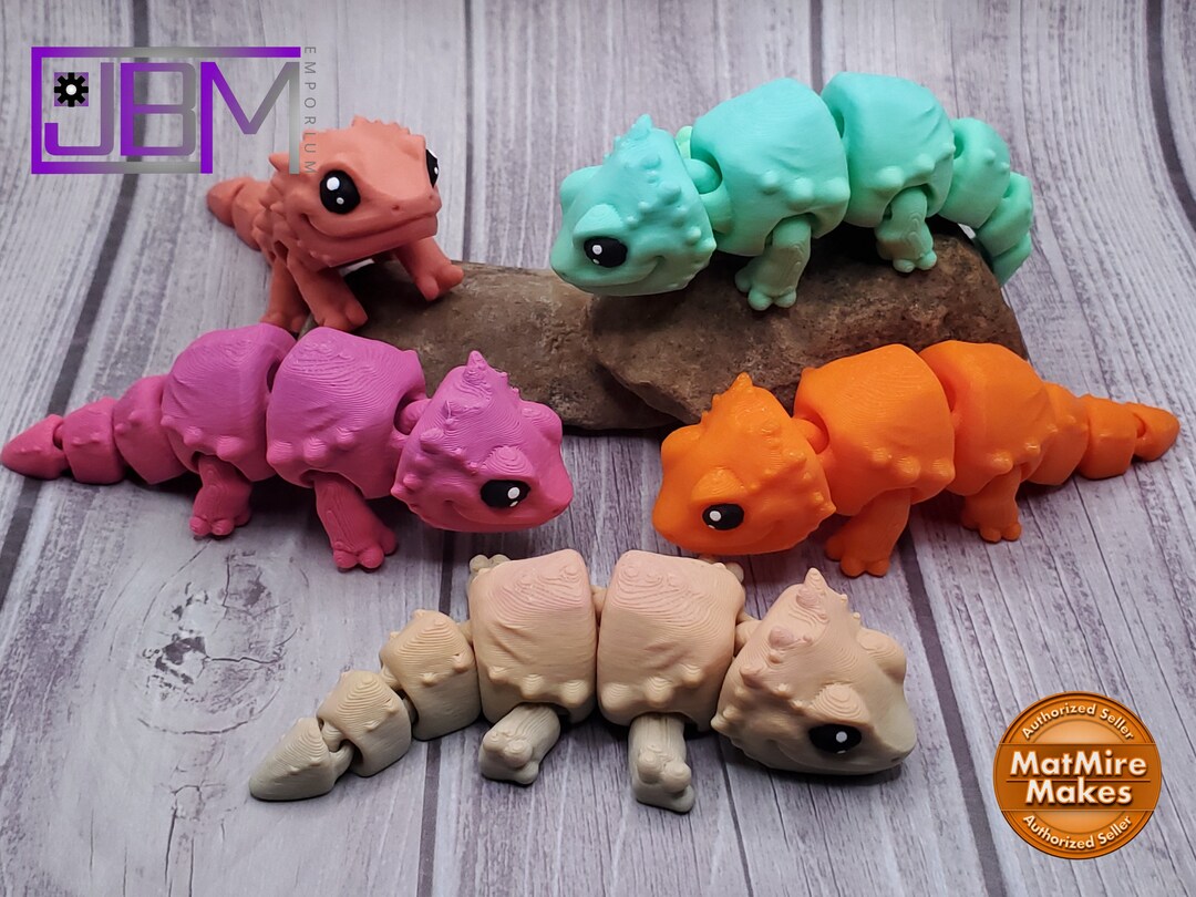 Mini Bearded Dragon SINGLE COLOR 3D Printed Articulated Fidget Toy - Etsy