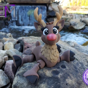 Reindeer 3D Printed Flexi Fidget Toy - Etsy