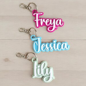 Personalized Name Keychain: Kids Backpack Tag - Etsy