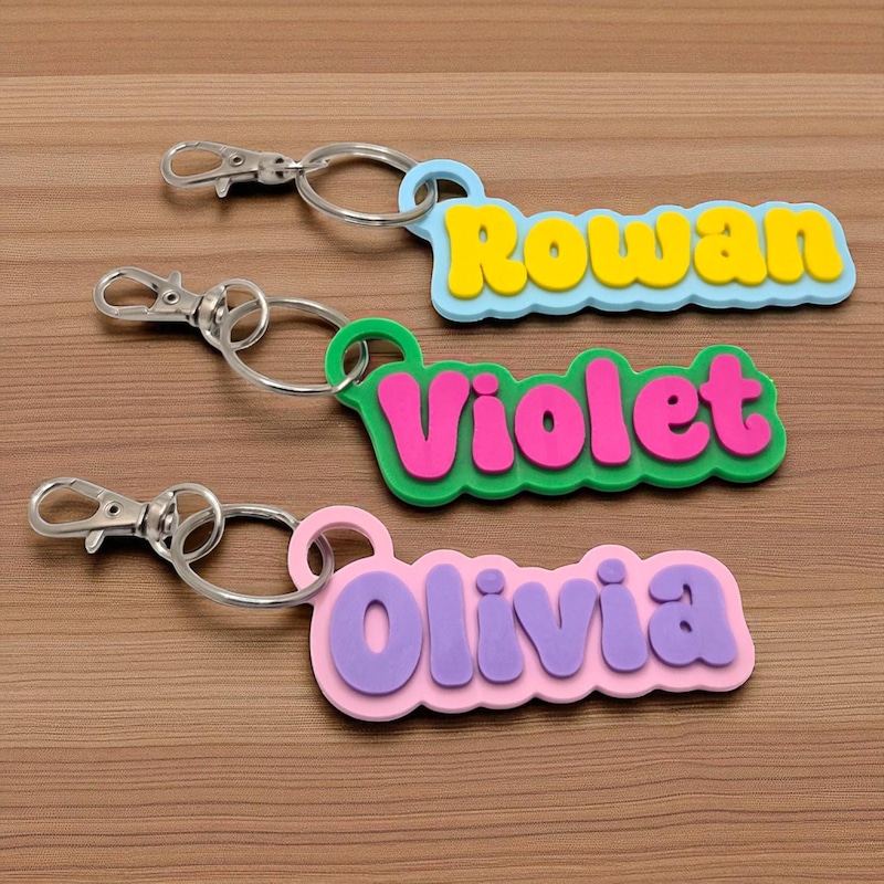 Embroidered Keychain Kids - Etsy
