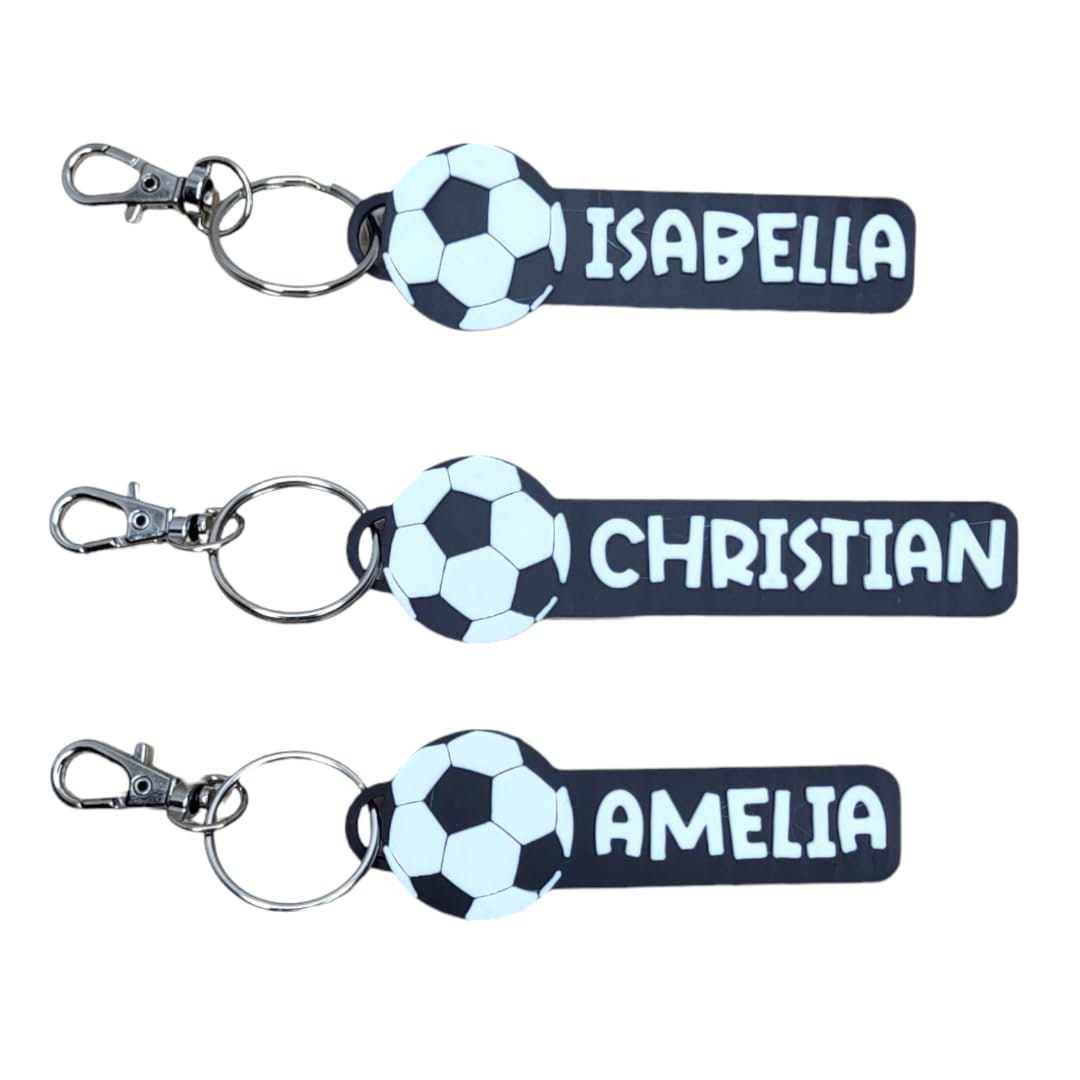 Custom Soccer Keychain Backpack Tags, Child Bag Tag, Kid's Name Tags ...