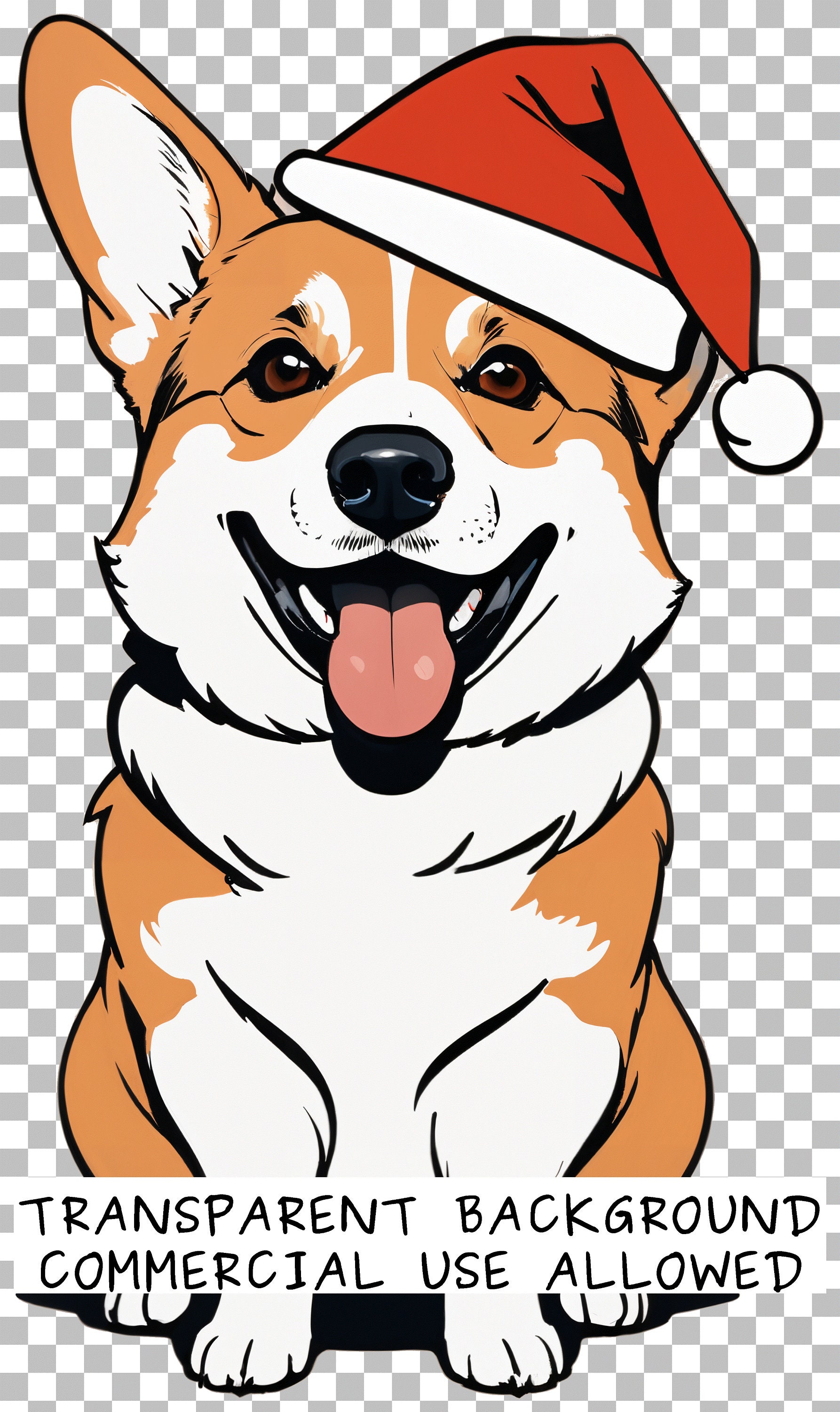 125 Cute Animals Clipart Santa PNG Files Christmas Image - Etsy