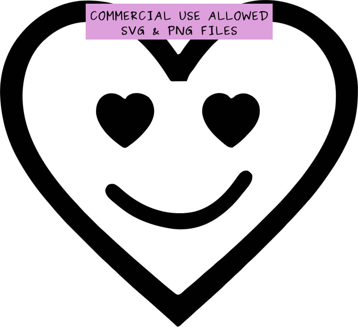 76 Smiley Heart SVG Bundle Smiley SVG Valentine Clipart Smiley Face ...