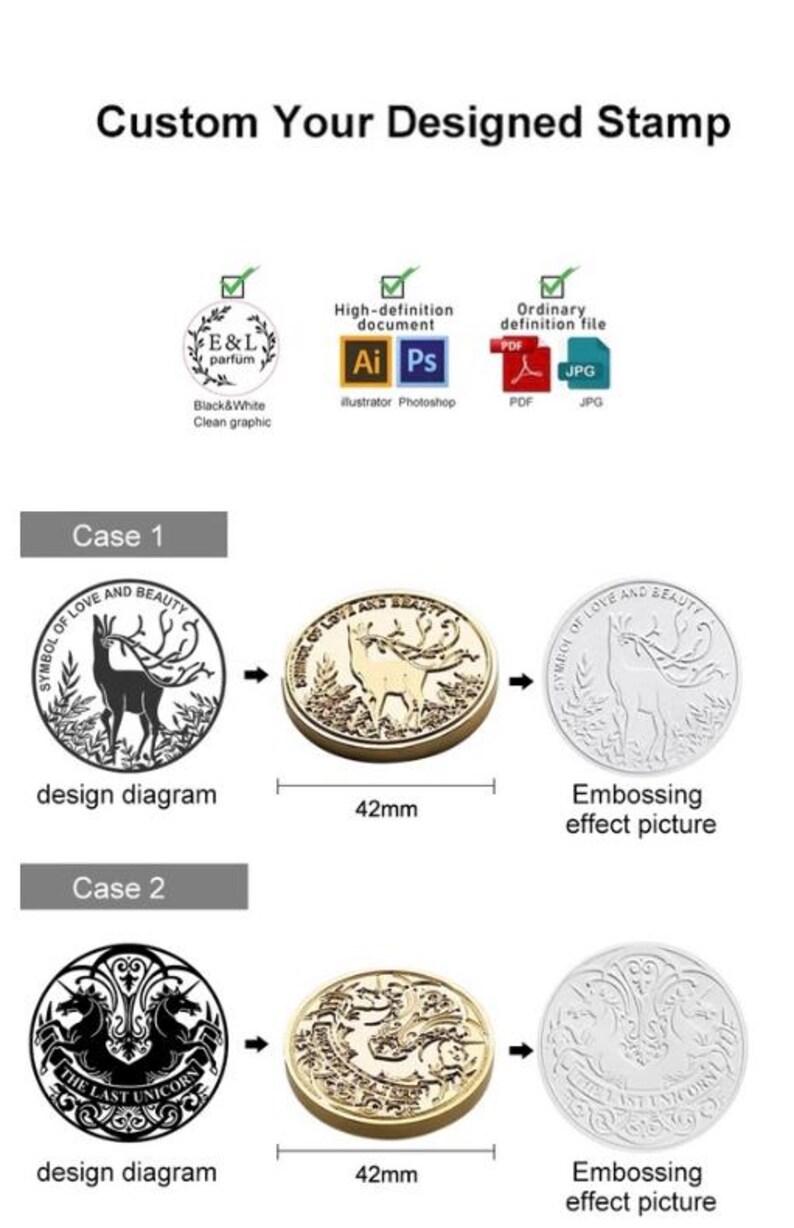 Custom Embosser Stamp Personalized Logo Seal for Business, Wedding, or ...