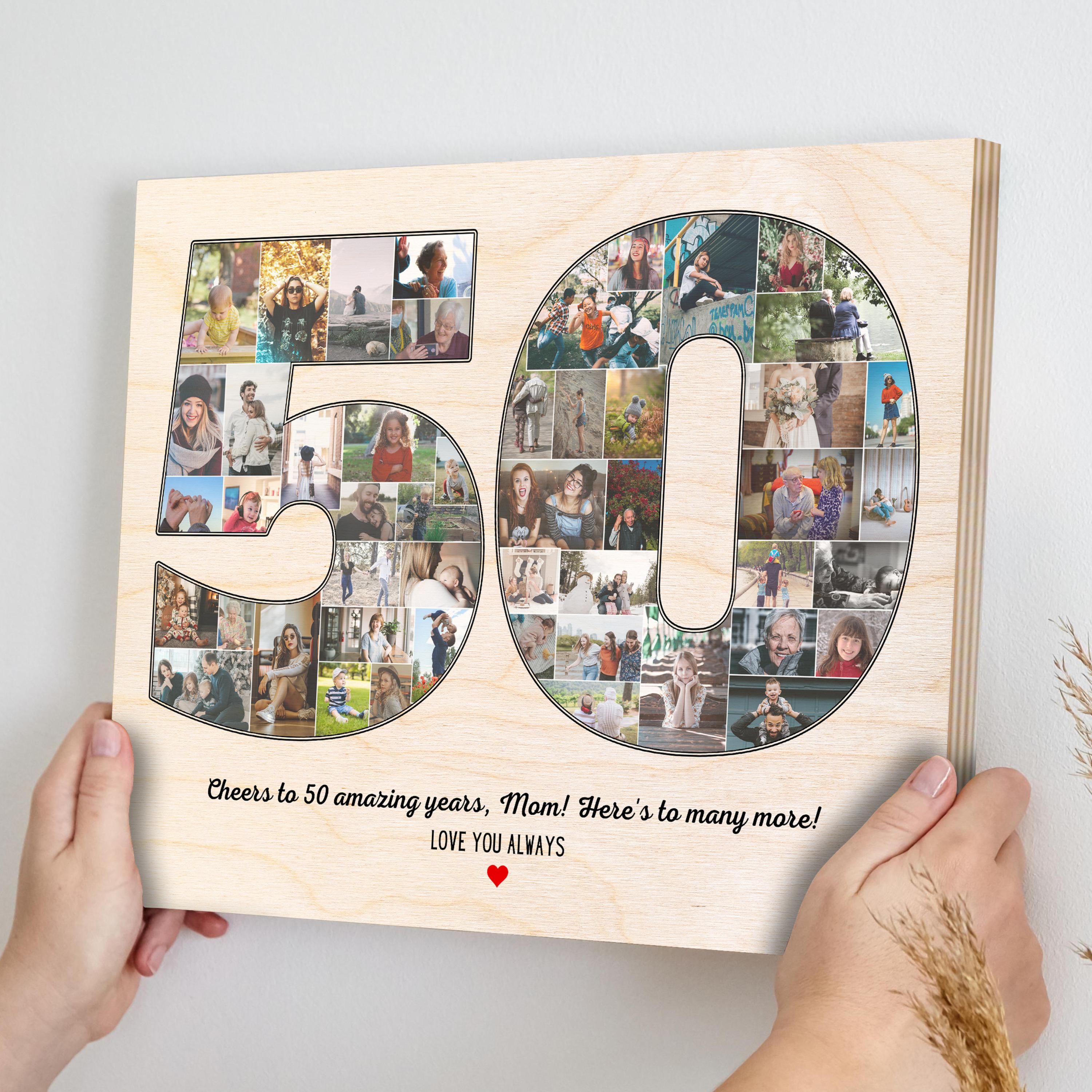 Collage de fotos con números personalizados, collage de cumpleaños ...