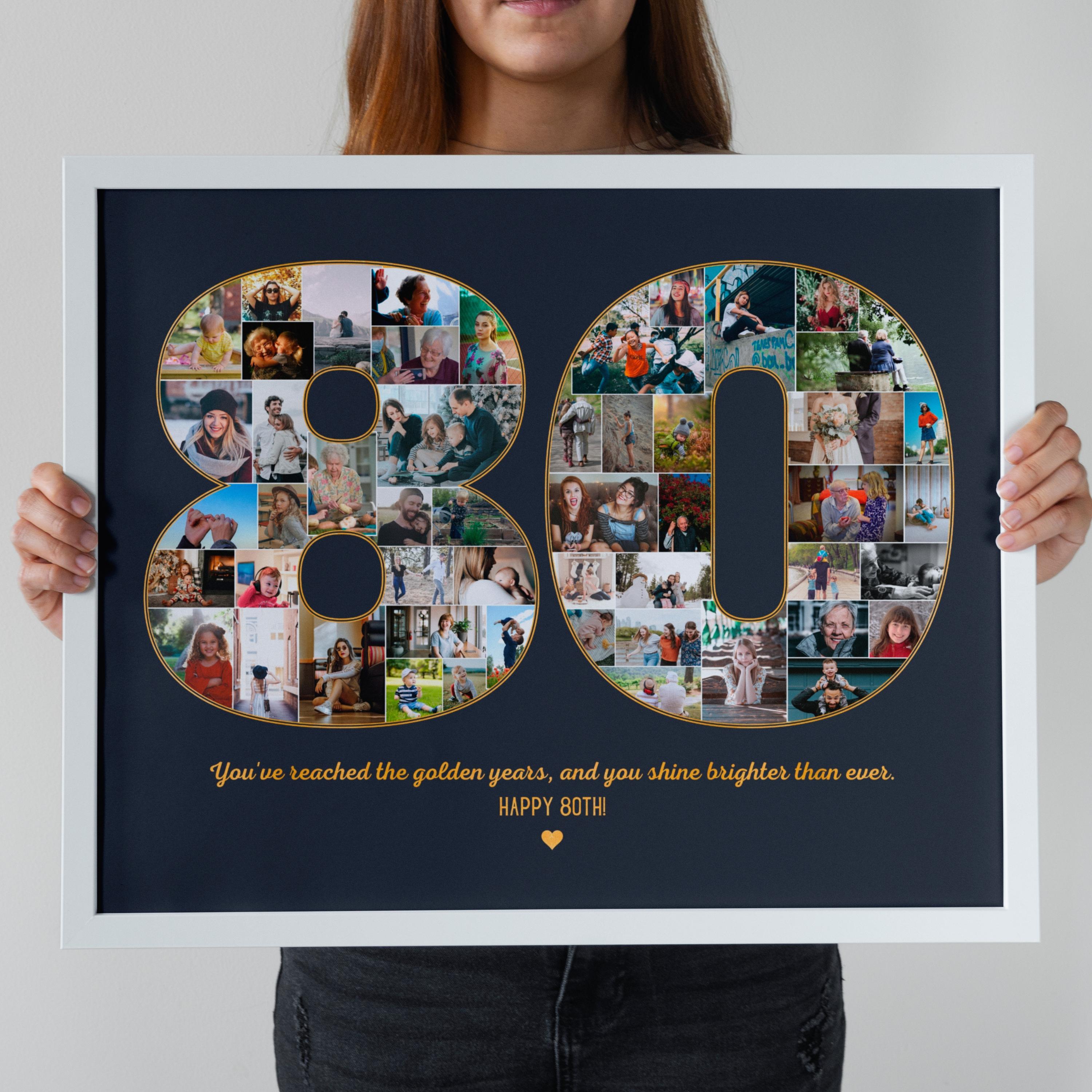 Collage de fotos con números personalizados, collage de cumpleaños ...