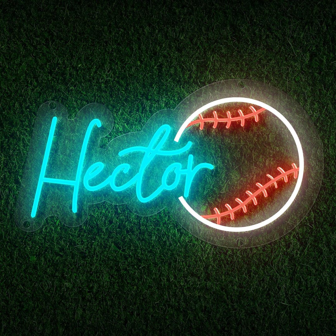Baseball Neon Sign, Neon Name Sign, Custom Sports Light, Personalized ...